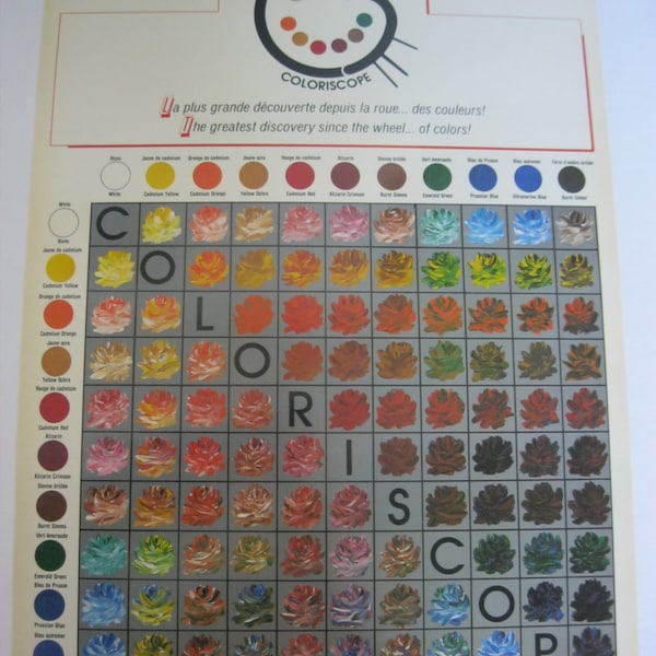 Paint Color Mixing Chart - Etsy