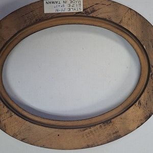 Brown Oval Wooden Picture Frame 5''x 7'' - Etsy