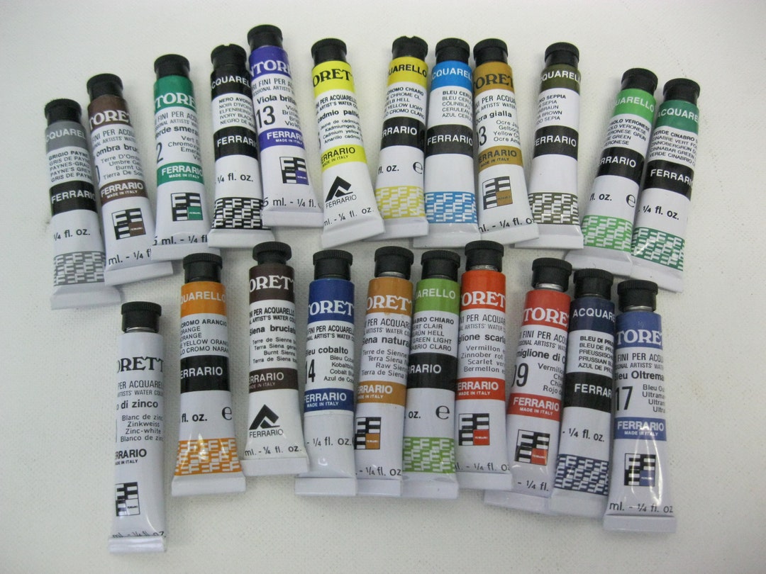 Lot of 22 - Artist Watercolor Paint Ferrario TINTORETTO 7.5 Ml Made in ...