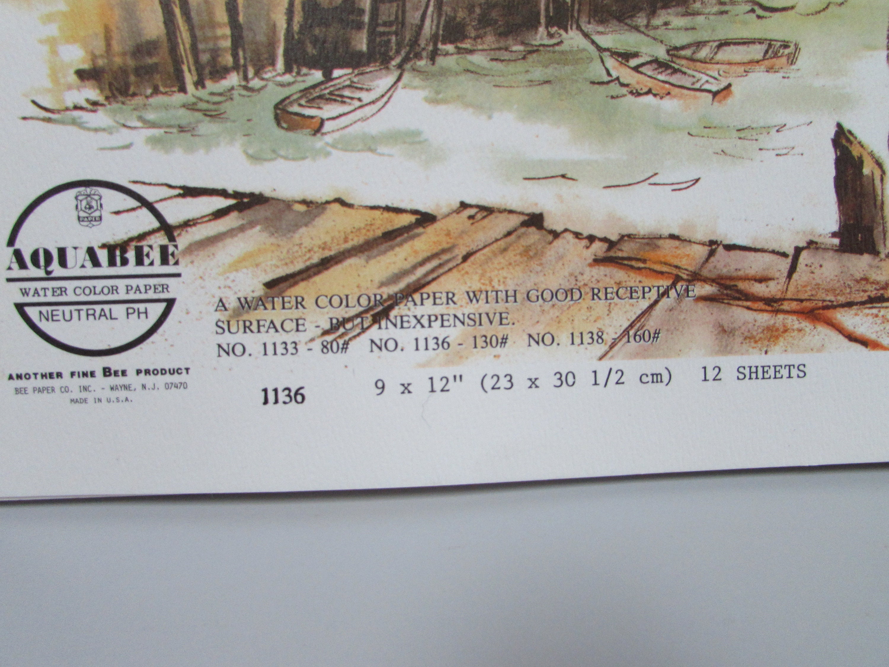 Aquabee Bee Paper Artist Watercolor Pad 9X12 or 11x1412 | Etsy