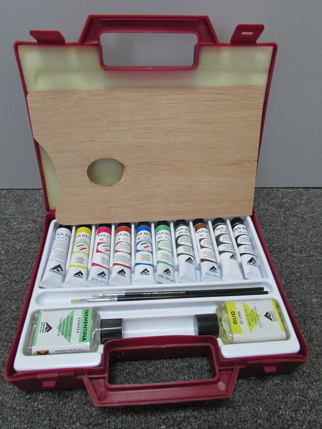 Ferrario Van Dyck Oil Color Paint Set Artist Quality With Plastic ...