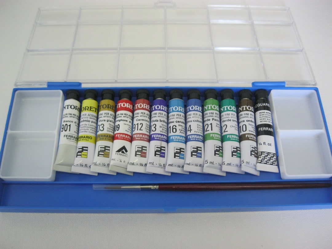 Ferrario Artist Water Colour Paint Set 12 Tubes Tintoretto 7.5ml ...