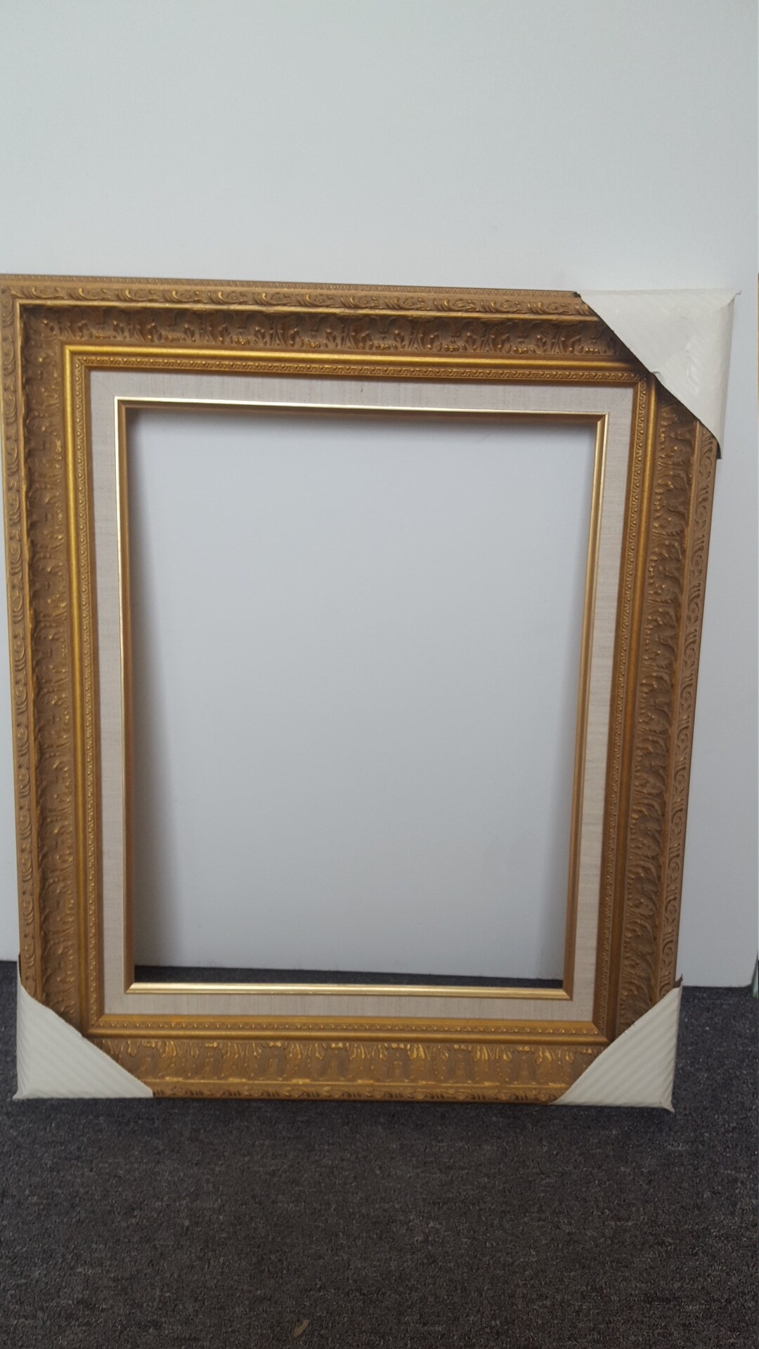 Ornate Gold Picture Wooden Frame With Linen Liner 14x18 '' Inches - Etsy