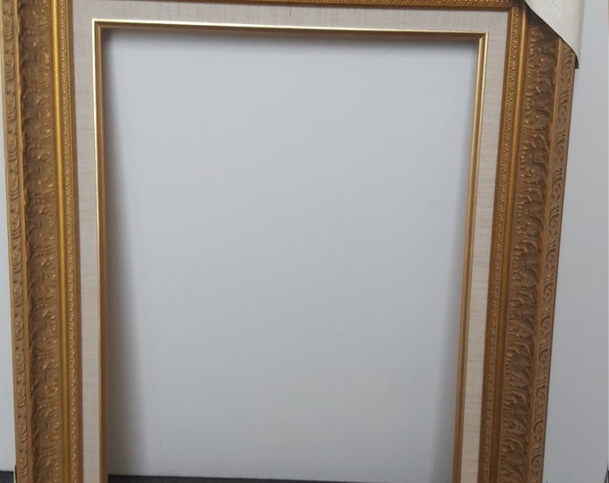 Ornate Gold Picture Wooden Frame With Linen Liner 14x18 '' Inches - Etsy