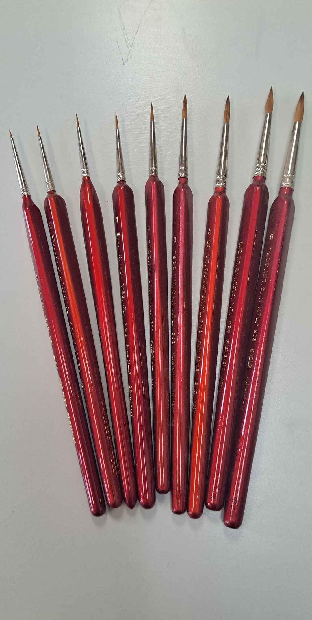 Artist Pure Red Sable Brushes Triangular Handle That Don't Roll -made ...