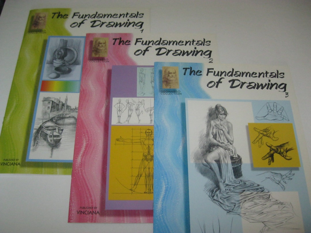 3pcs Leonardo Collection Art Book the Fundamentals of Drawing Vol 1-2-3 ...