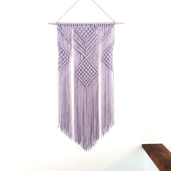 Purple Macrame Wall Hanging - Etsy