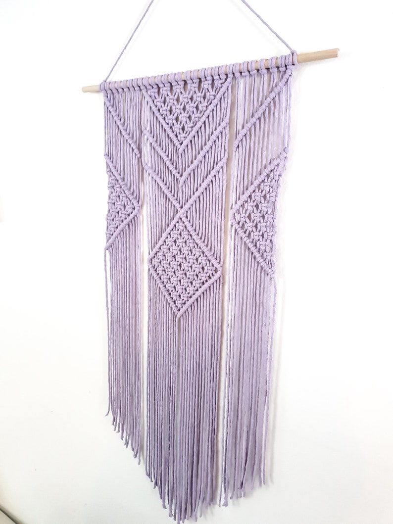 Purple Macrame Wall Hanging 3 Foot Length Cotton Rope - Etsy