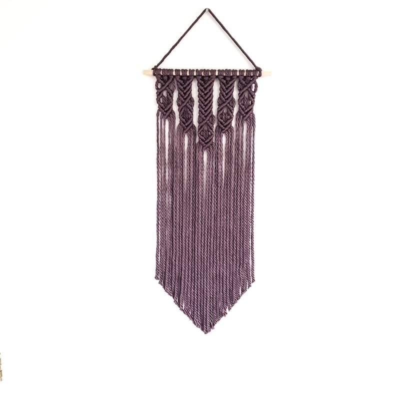 Purple Macrame Wall Hanging - Etsy
