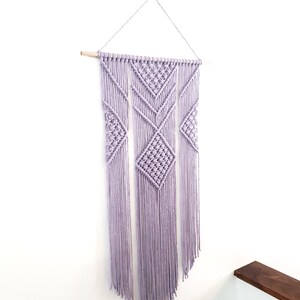 Purple Macrame Wall Hanging 3 Foot Length Cotton Rope - Etsy