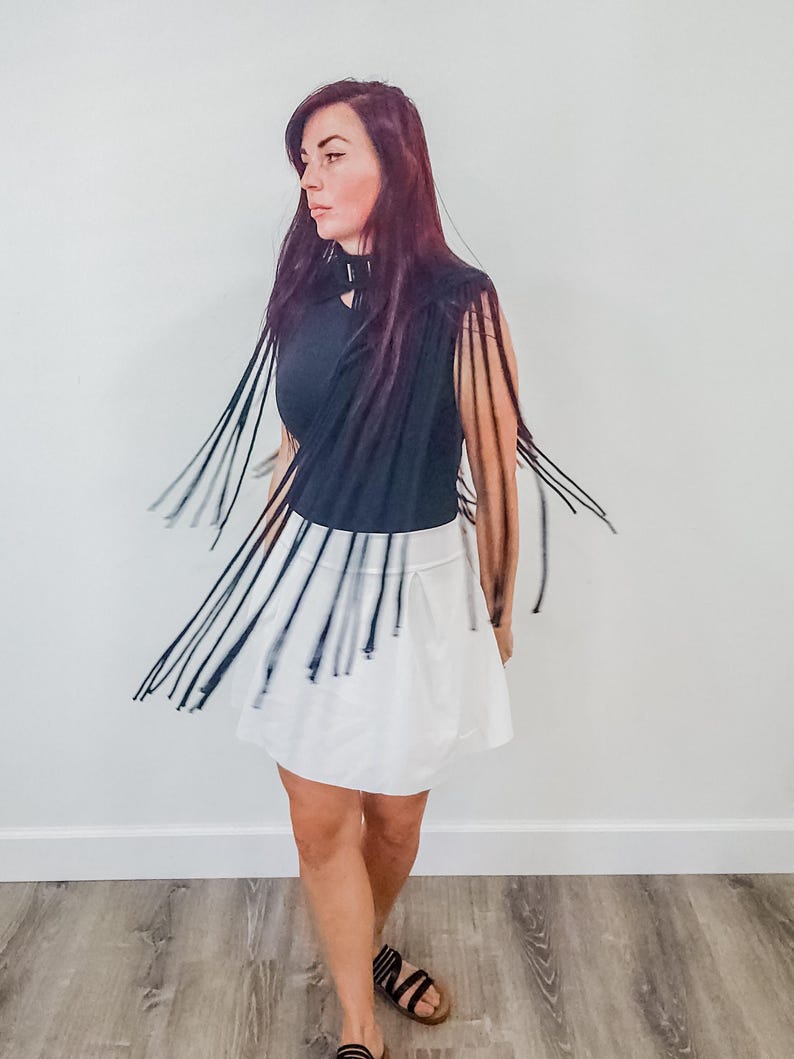 Handmade Macrame Epaulette: Cotton Boho Shoulder Top With Brass Accents ...