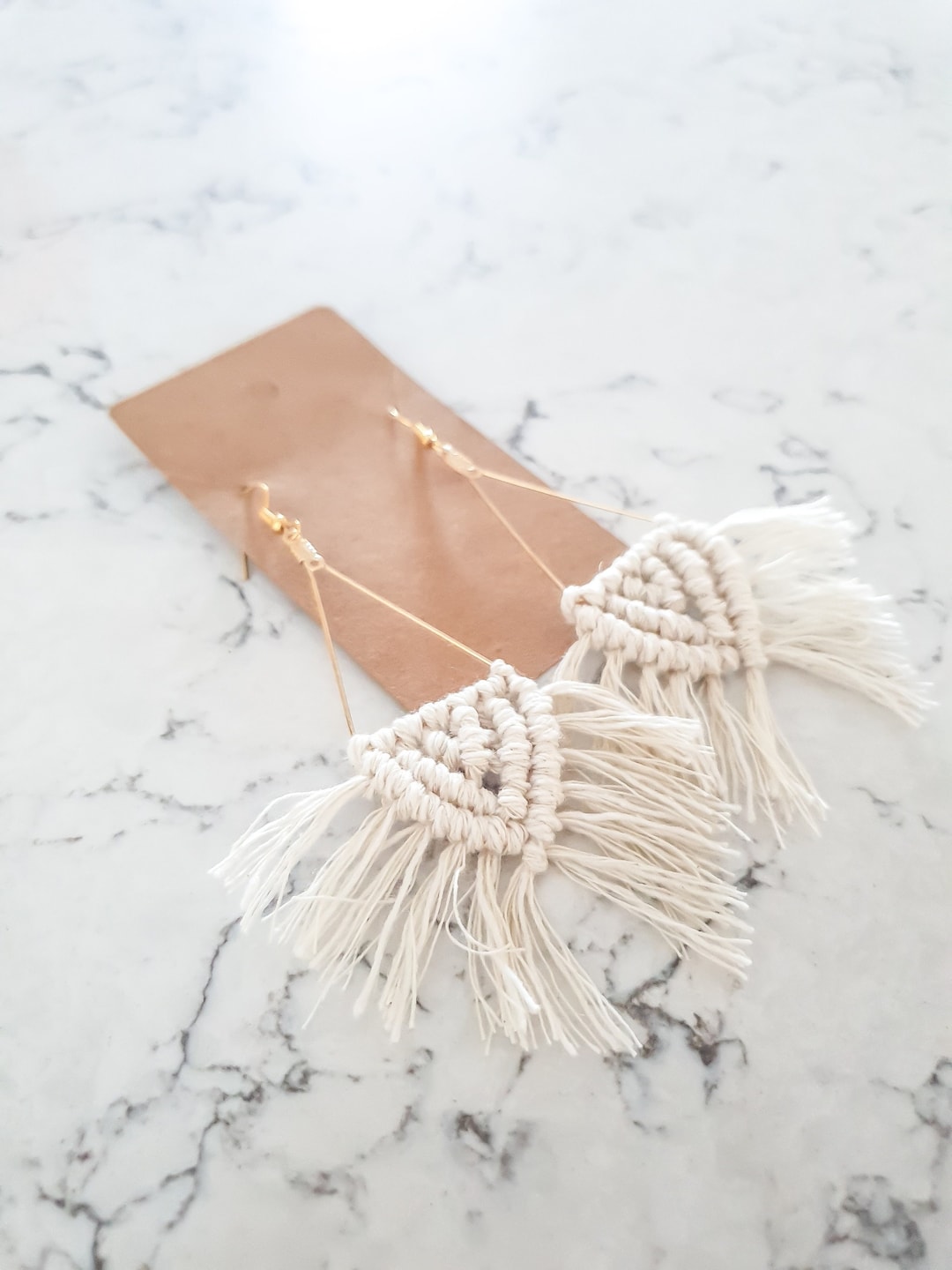 Triangle Macrame Earrings, Macrame Earrings, Boho Earrings, Bridesmaid ...