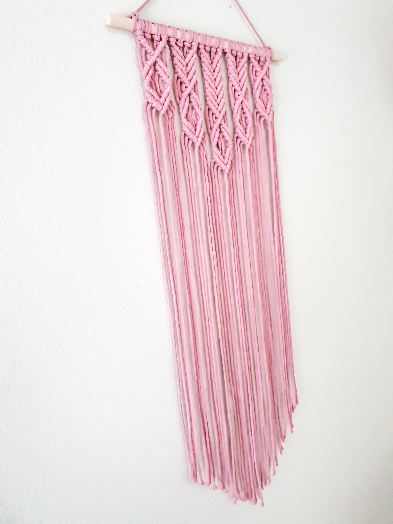 Pink Macrame Wall Hanging Macrame Wall Art Woven Wall - Etsy