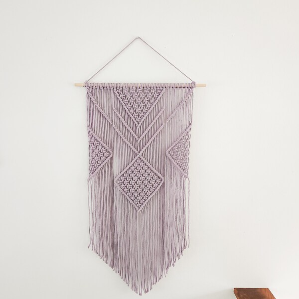Purple Macrame Wall Hanging - Etsy