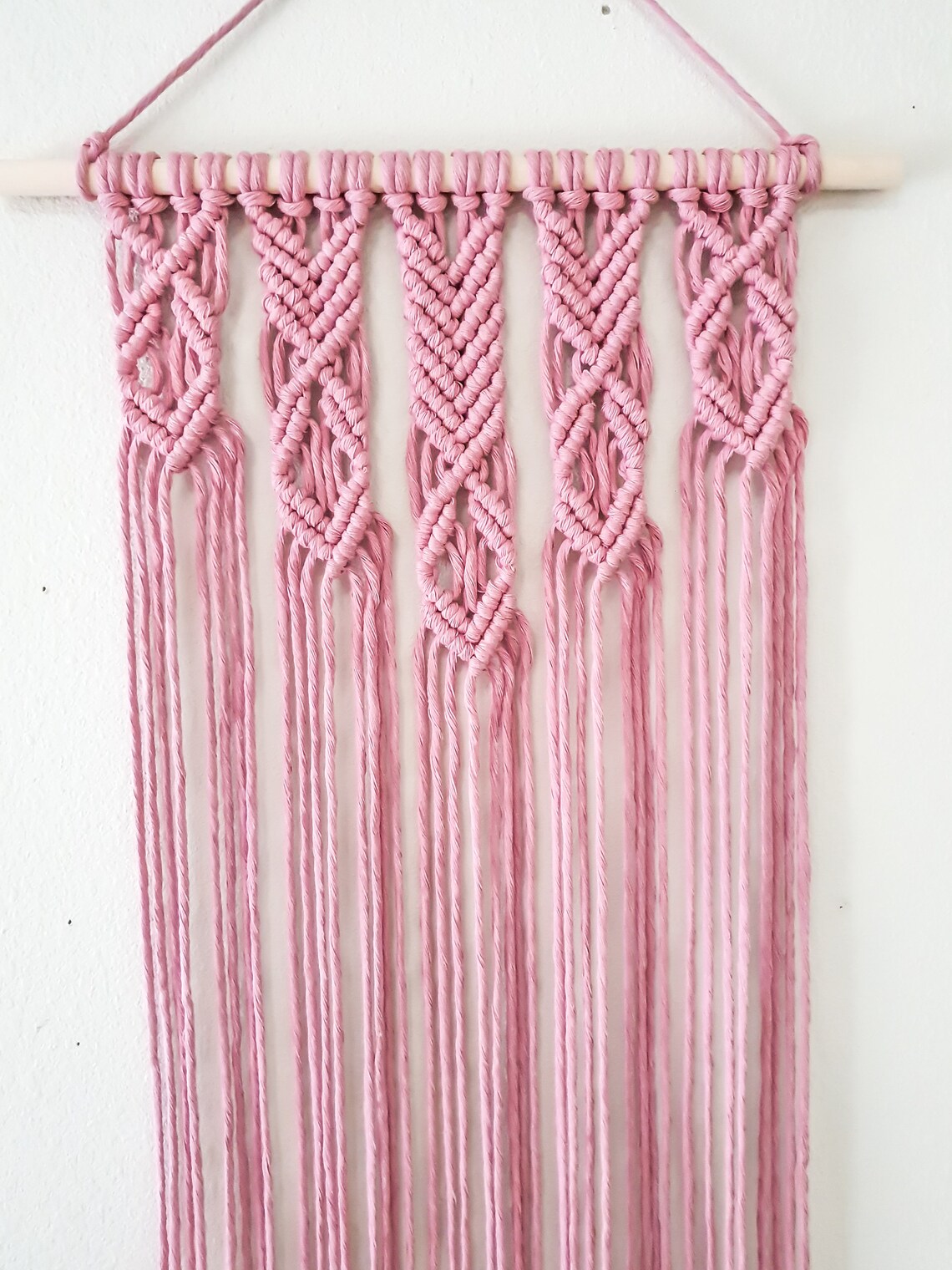 Pink Macrame Wall Hanging Macrame Wall Art Woven Wall - Etsy