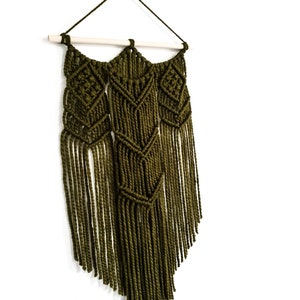 Army Green Small Macrame Wall Hanging - Etsy