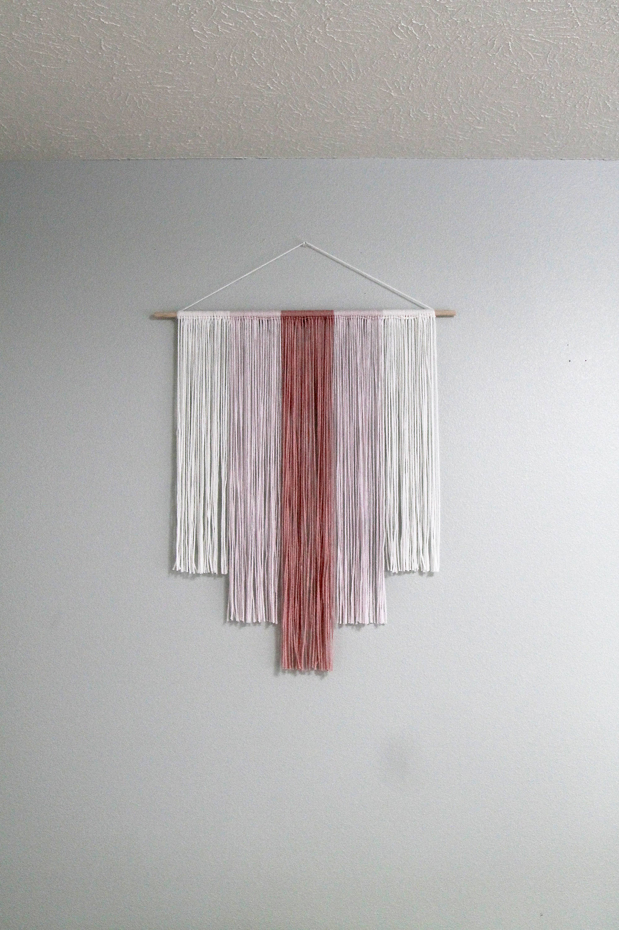 Handmade Rose Pink and White Wall Hanging - Etsy
