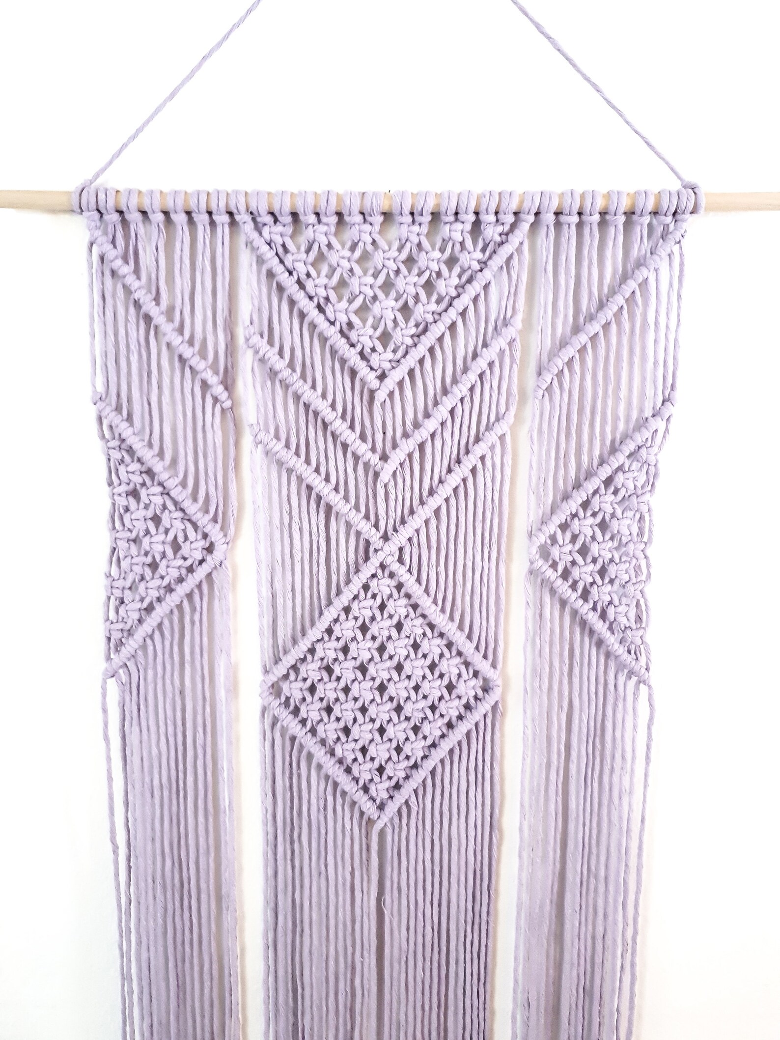 Purple Macrame Wall Hanging 3 Foot Length Cotton Rope - Etsy
