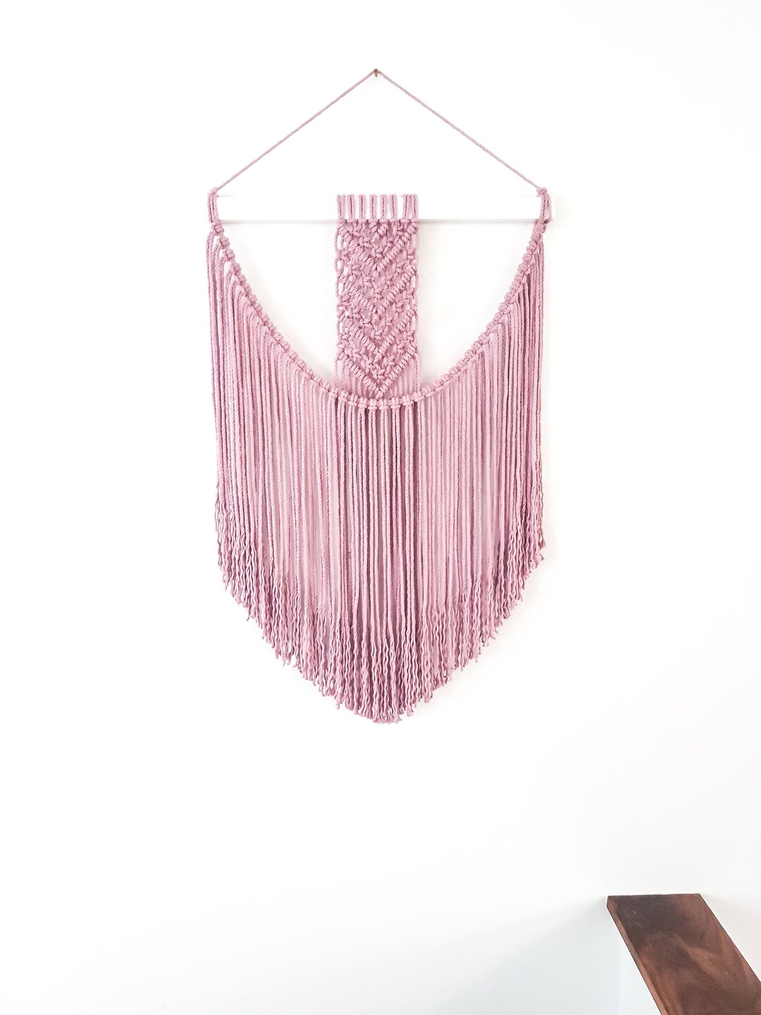 Handmade Pink Macrame Wall Hanging / Bohemian Decor / Boho Macrame ...