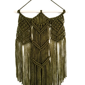 Army Green Small Macrame Wall Hanging - Etsy
