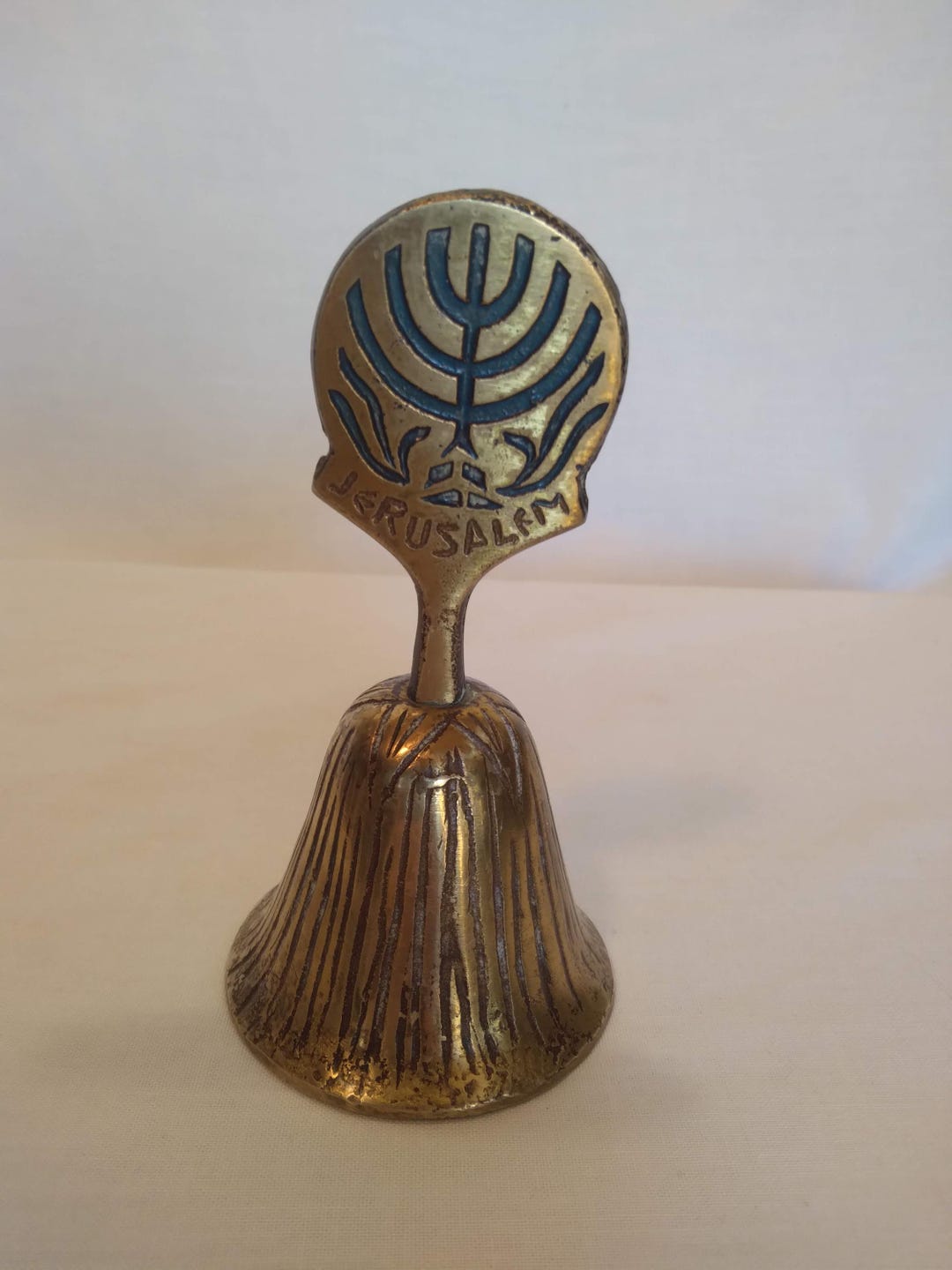 Small Vintage Brass Jerusalem Bell - Etsy