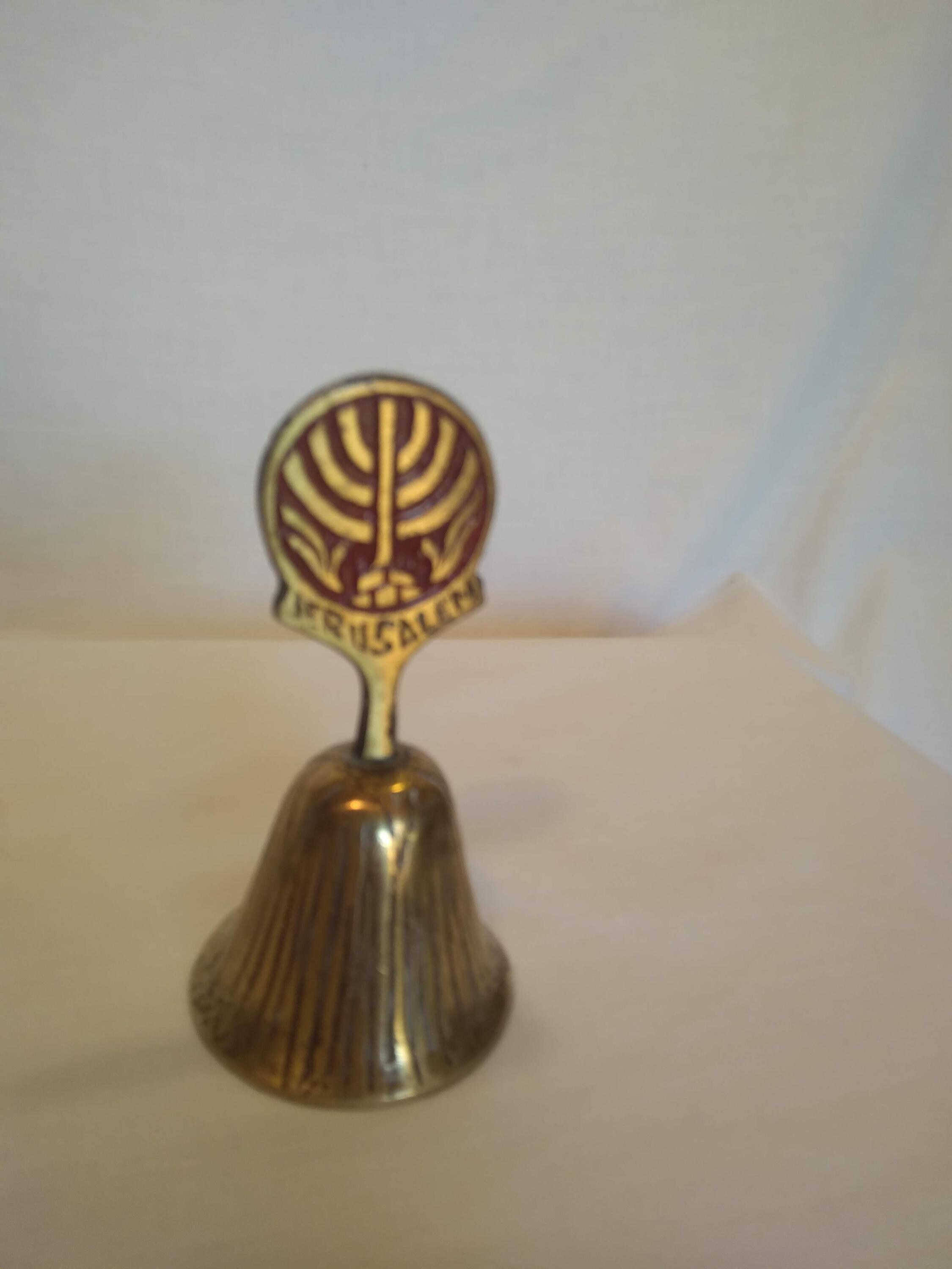 Small Vintage Brass Jerusalem Bell - Etsy