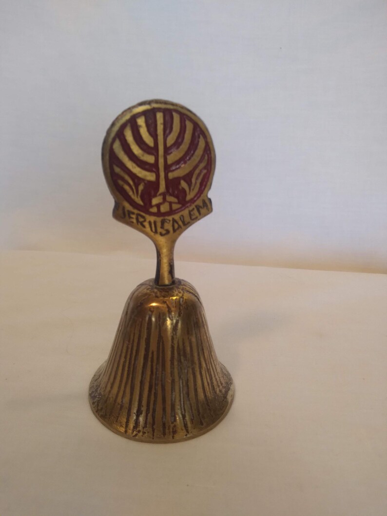 Small Vintage Brass Jerusalem Bell - Etsy