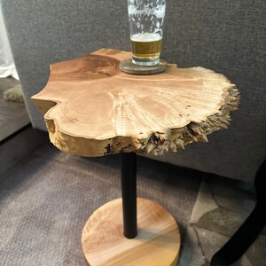 Live Edge Burl Maple Side Table - Etsy