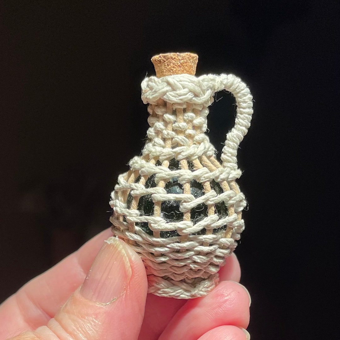 Miniature Green Glass Demijohn: Dollhouse Accessory - Etsy