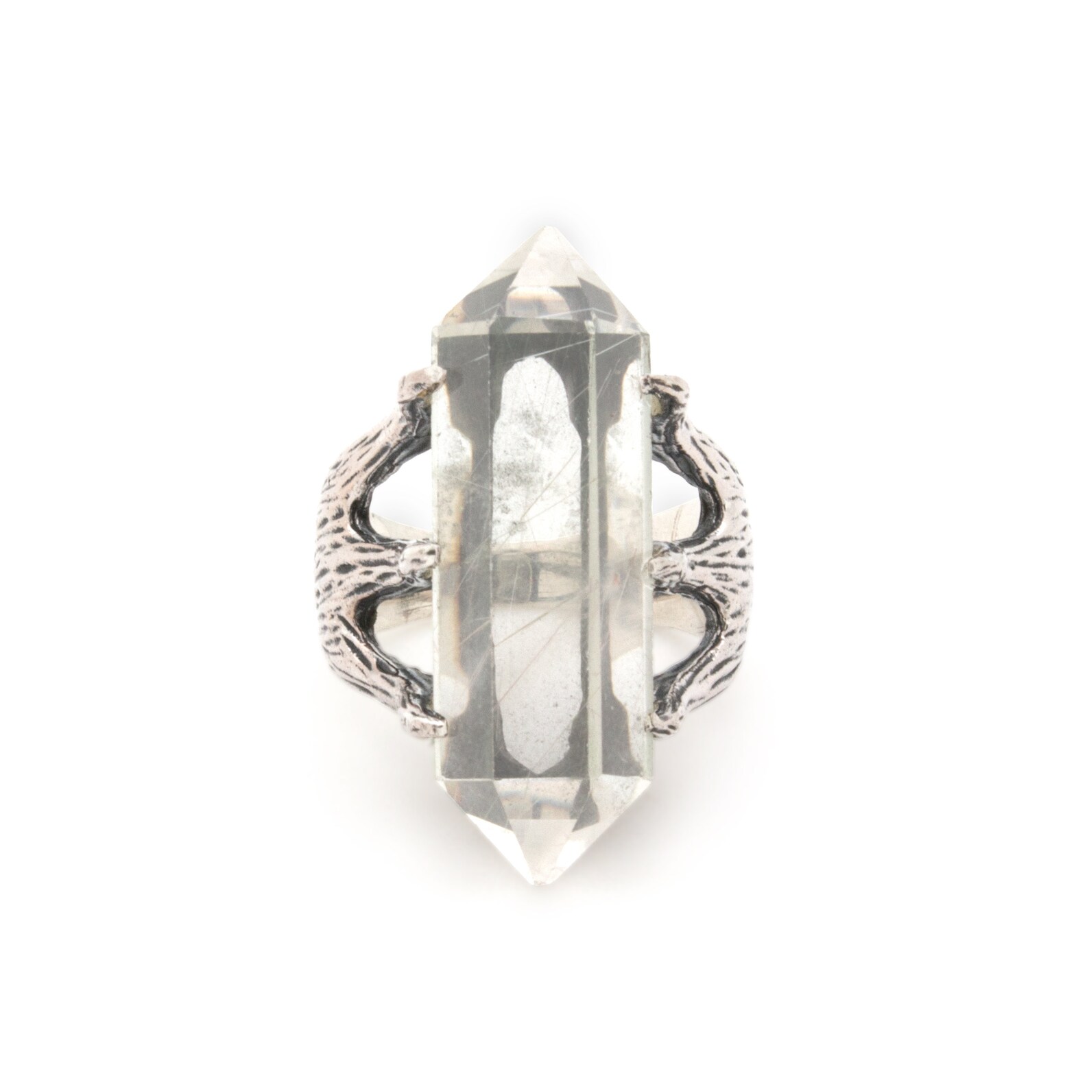 Talon Crystal Ring | Silver / Quartz - Etsy