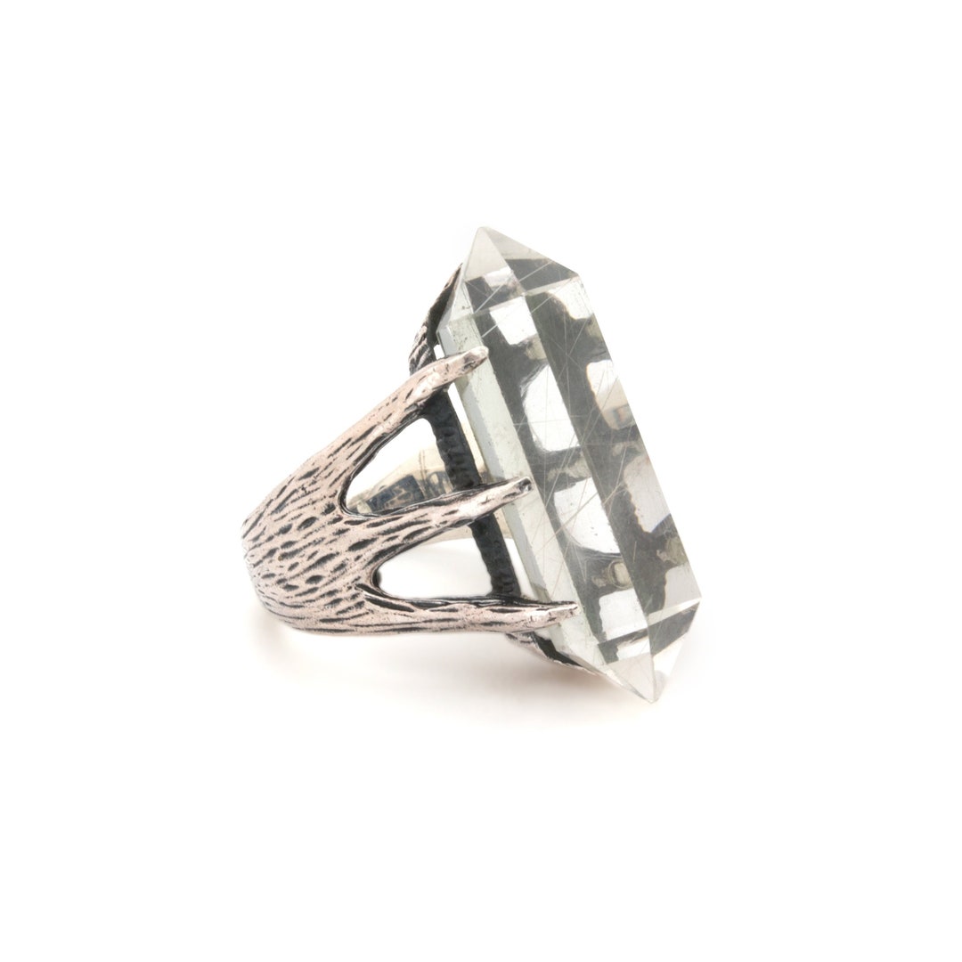 Talon Crystal Ring | Silver / Quartz - Etsy