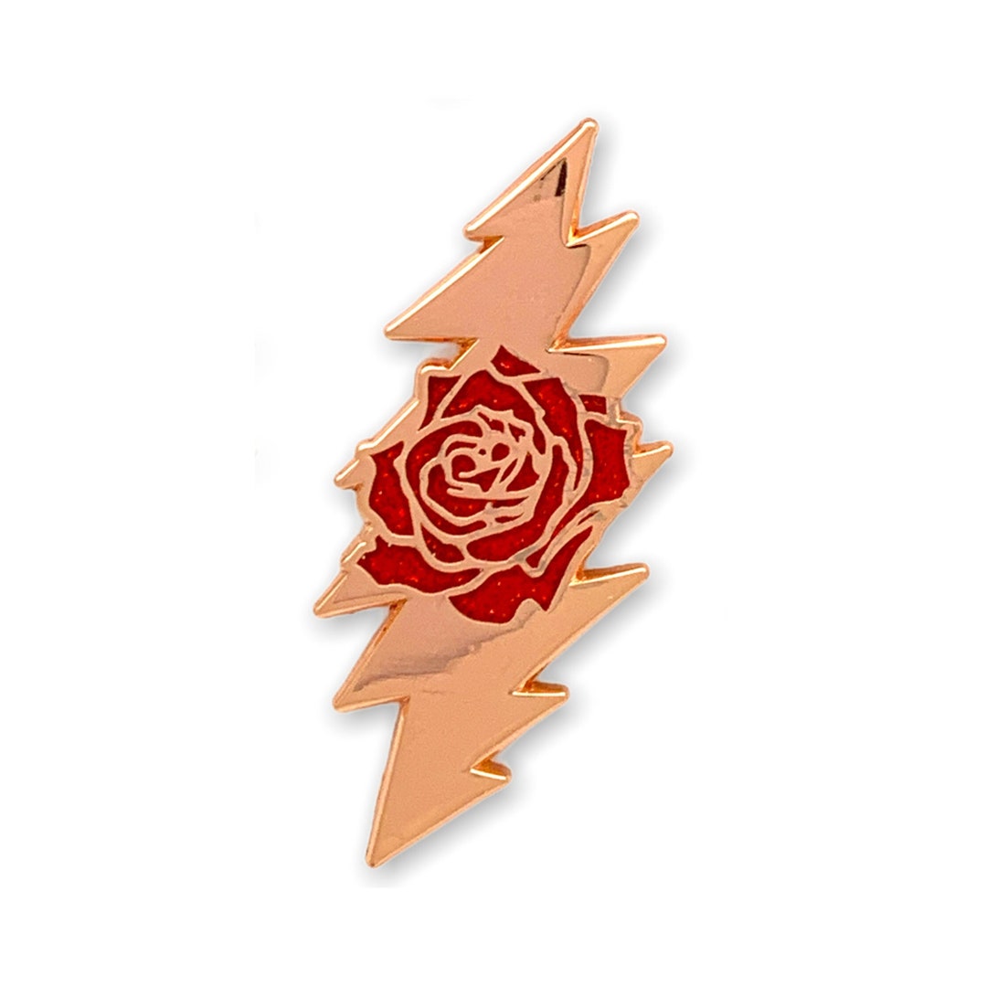 Rose & Bolt Logo Pin | Rose Gold - Etsy