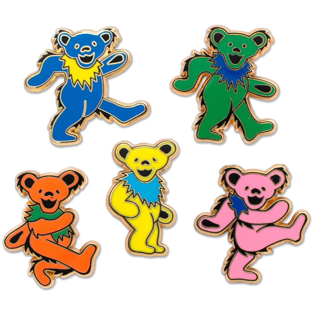 Grateful Dead Dancing Bears Pin Set - Etsy