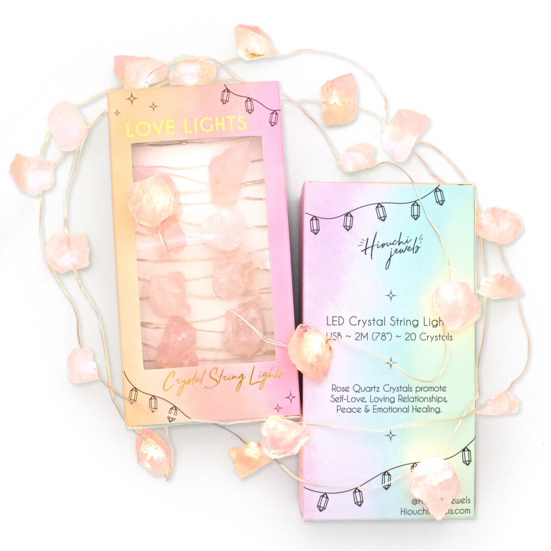 Love Lights ~ Crystal String Lights ~ Rose Quartz - Etsy