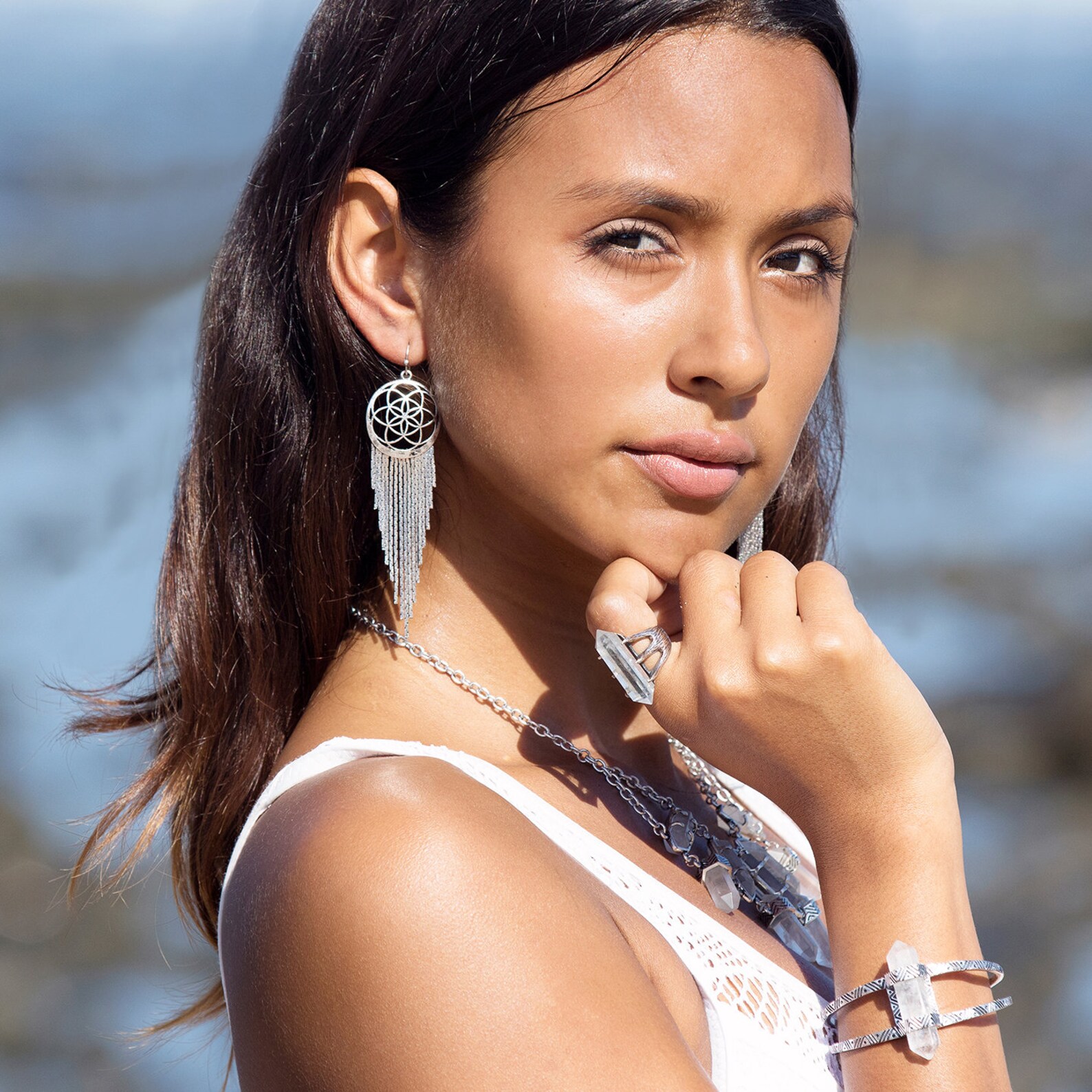 Talon Crystal Ring Silver / Quartz - Etsy