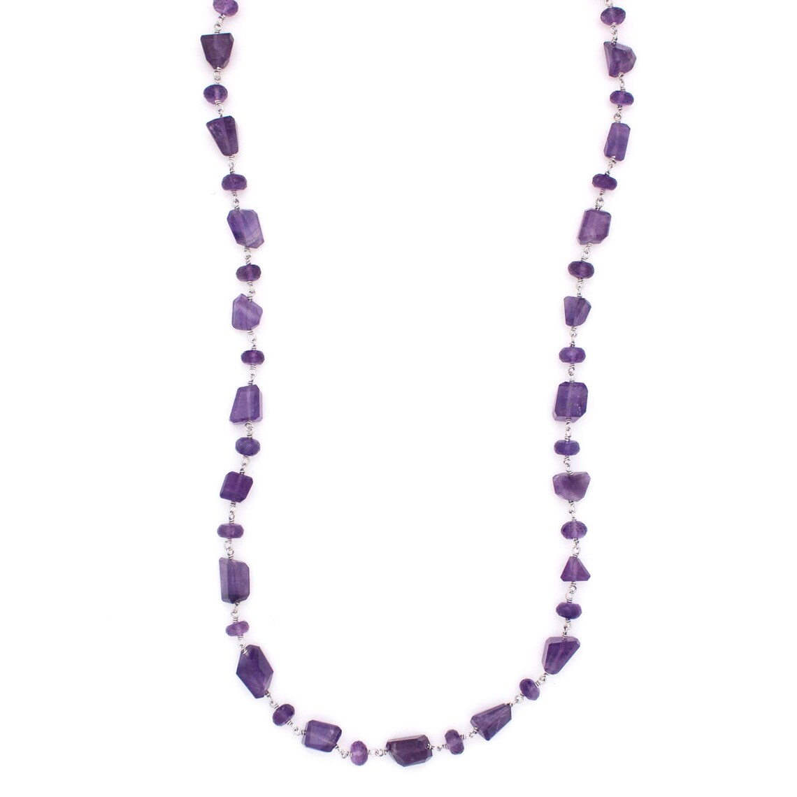 Chasing Waterfalls Necklace | Silver / Amethyst & Labradorite - Etsy