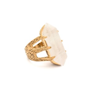 Crystal Talon Ring | Gold / Quartz Crystal - Etsy