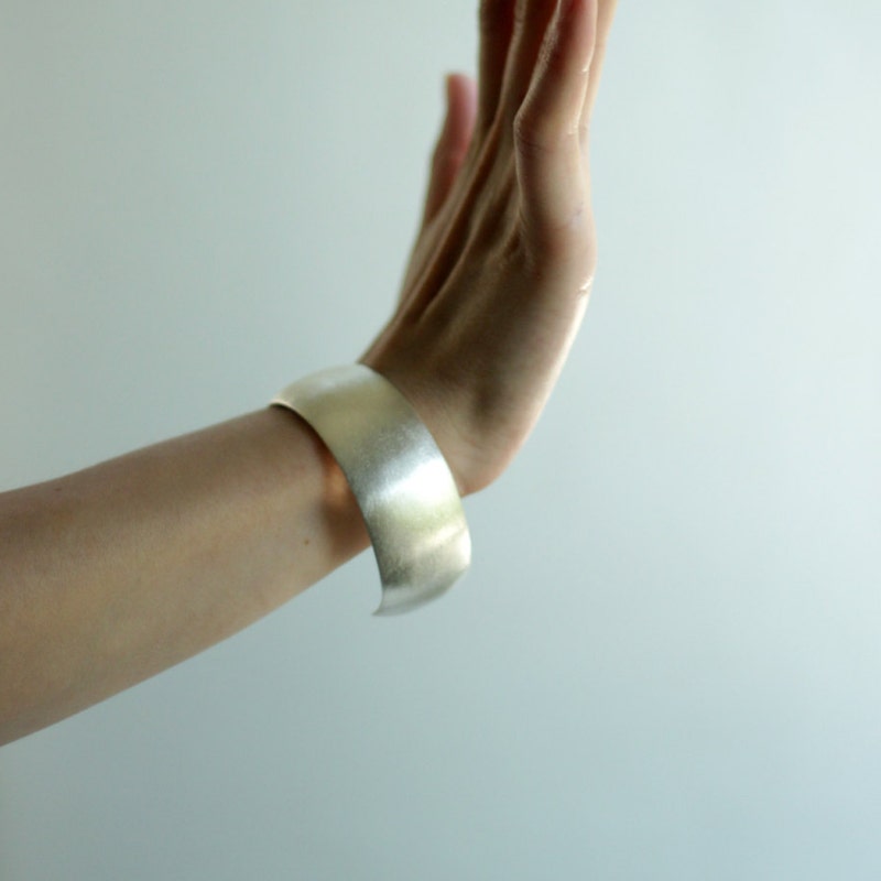 Wide Silver Cuff - Etsy