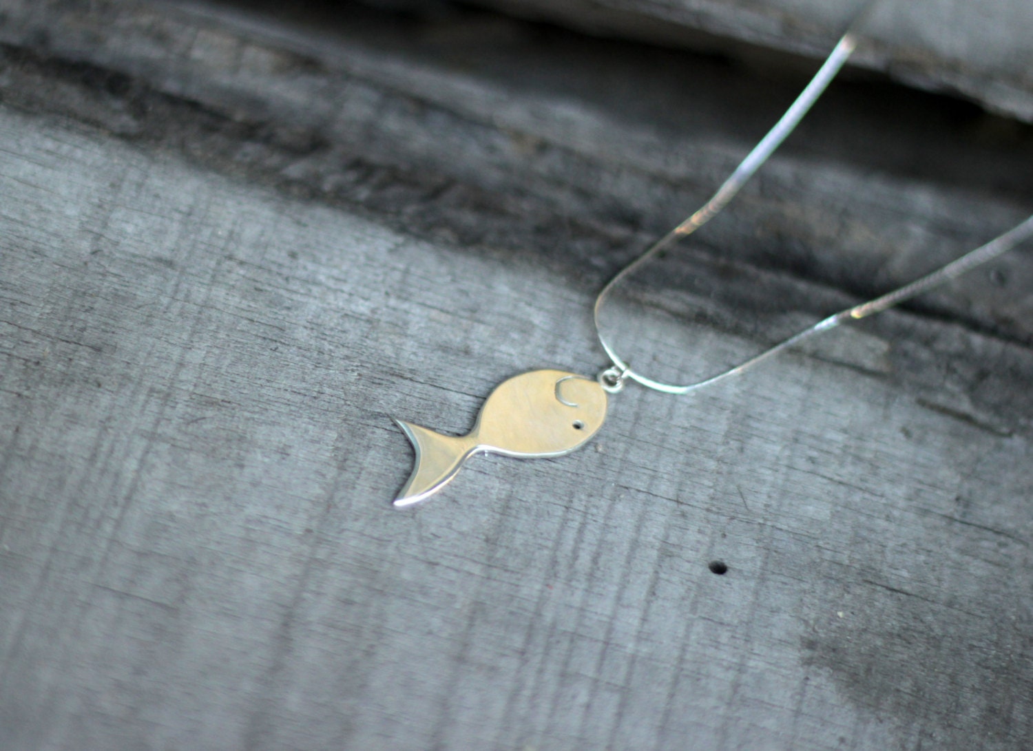 Sterling Silver Fish Necklace-silver Animal Jewelry-silver - Etsy