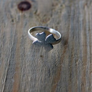 Silver Ring-silver Clover Ring-silver Shamrock Ring Four Leaf Clover ...