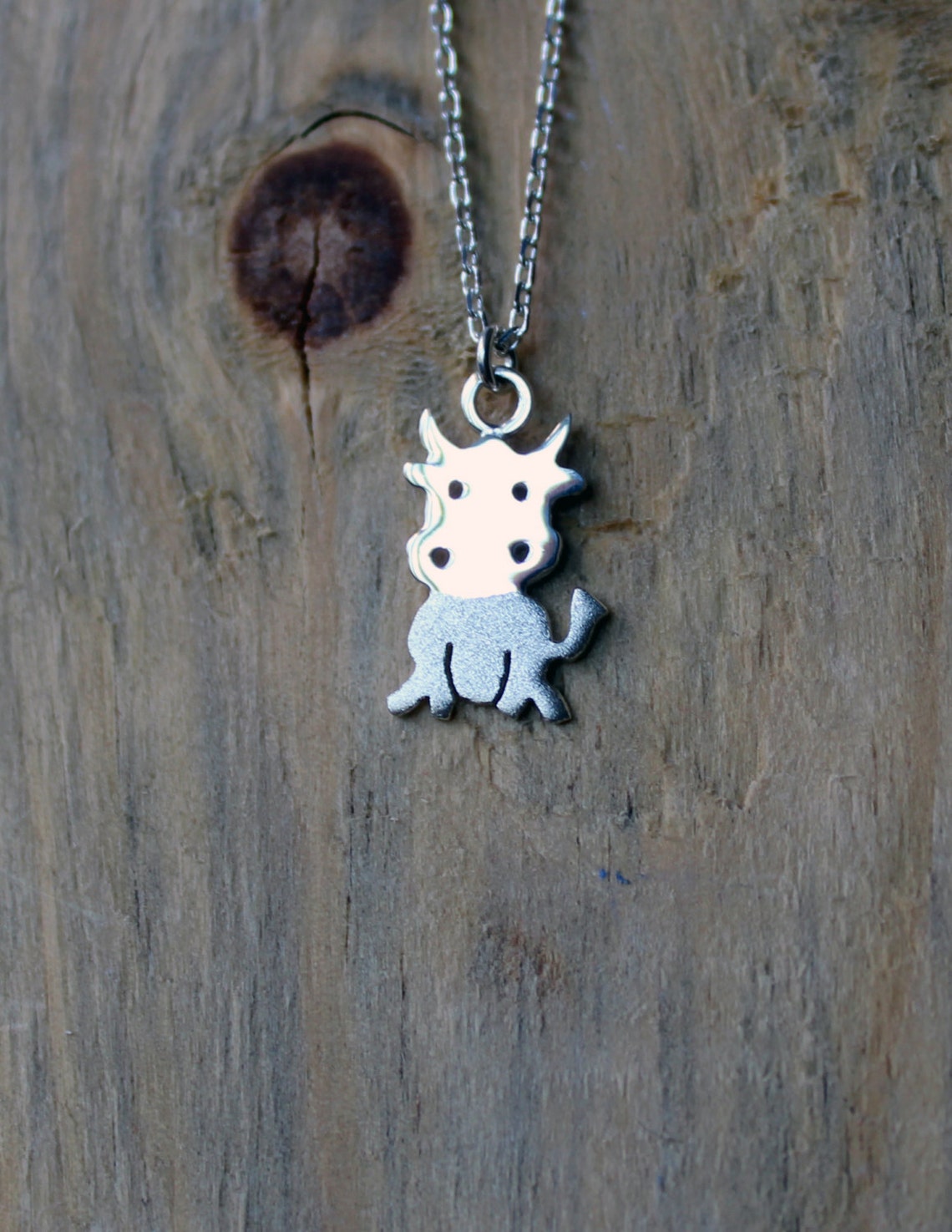 Cow Necklace in Sterling Silver, Everyday Jewelry for Girls, Handmade ...