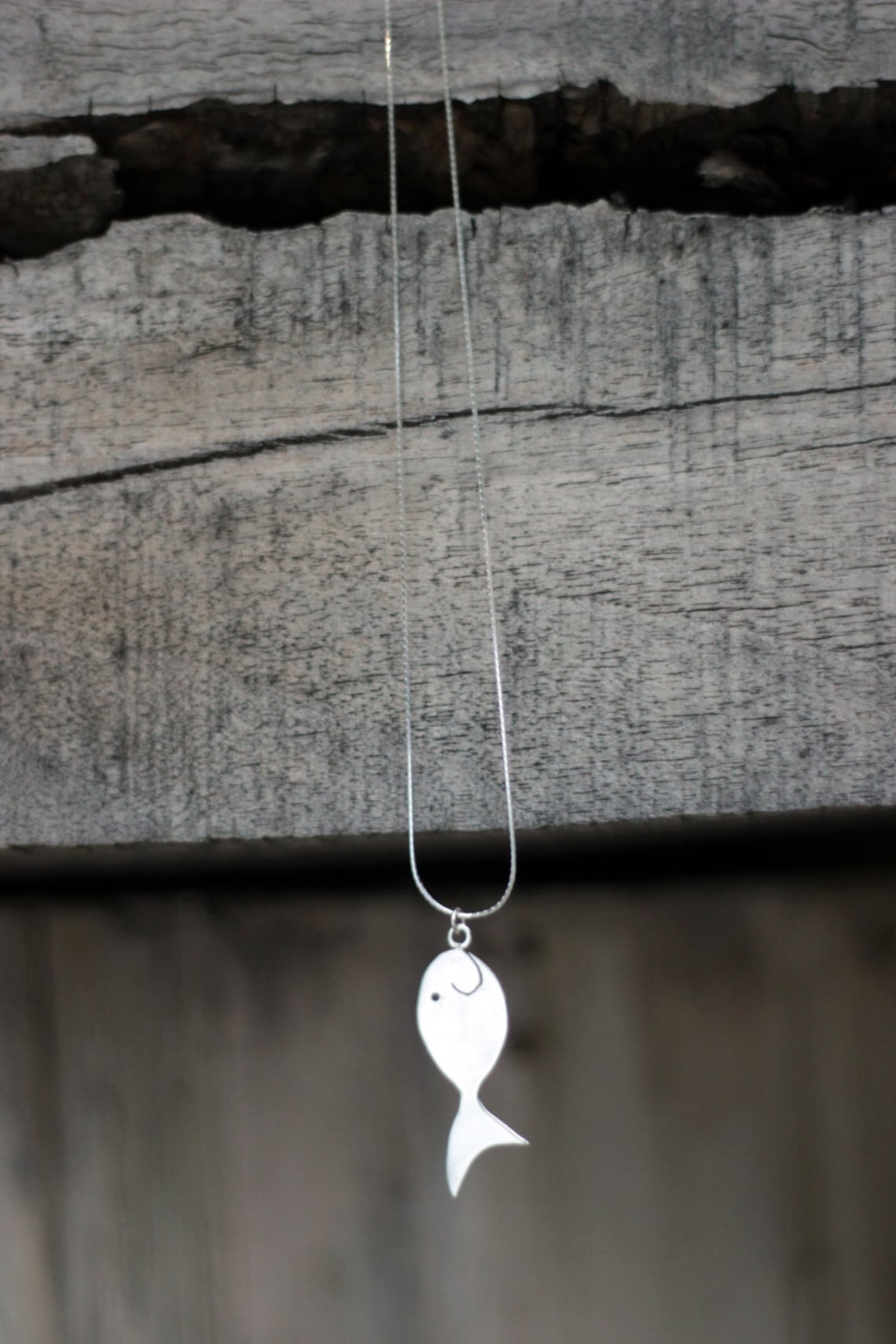 Sterling Silver Fish Necklace-silver Animal Jewelry-silver - Etsy