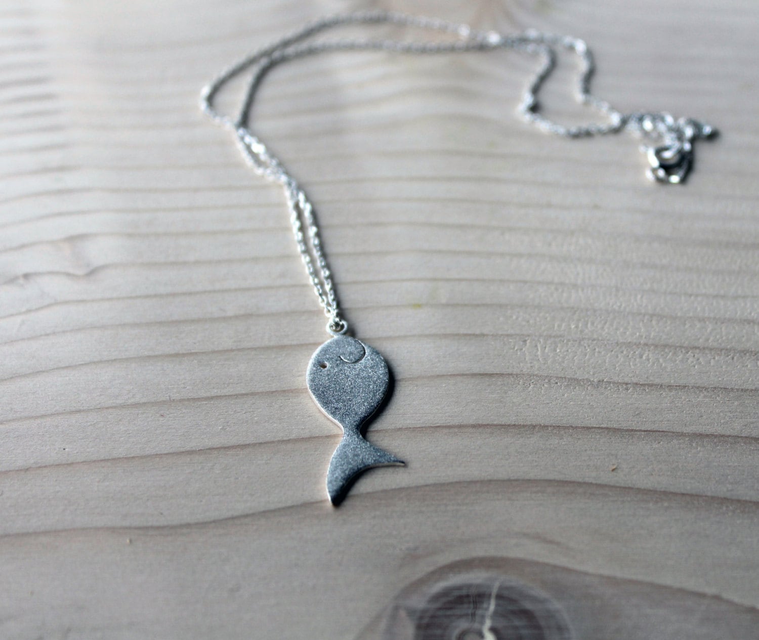 Sterling Silver Fish Necklace-silver Animal Jewelry-silver - Etsy