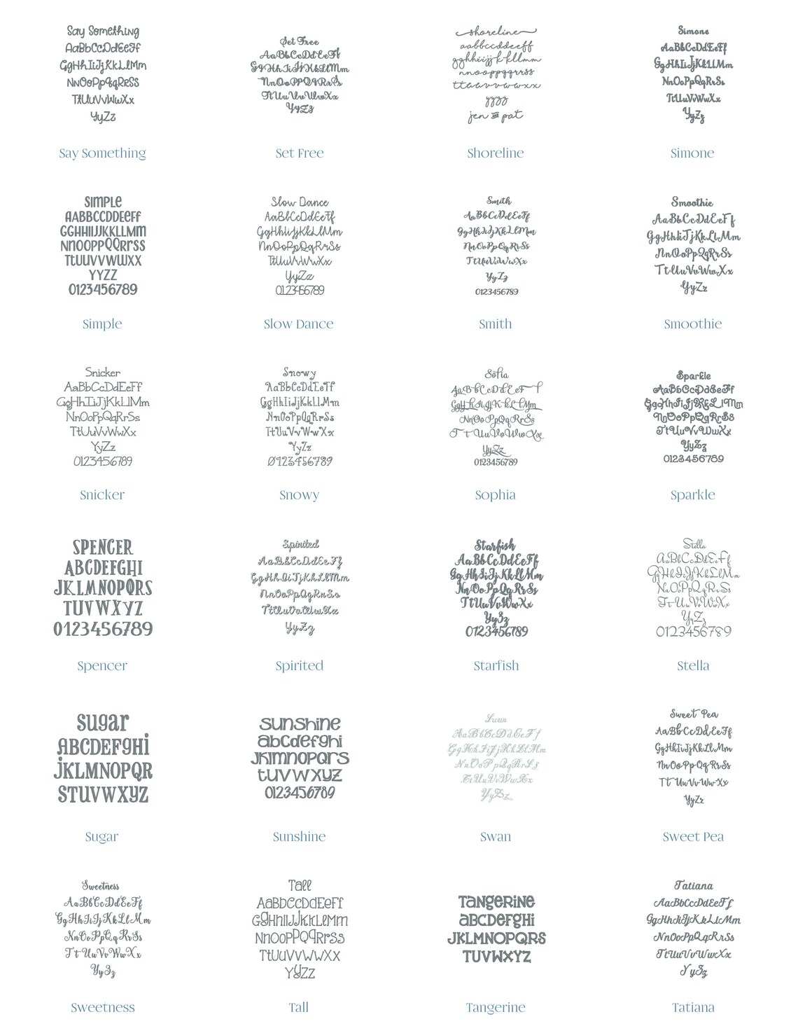 Lettering Fonts Selections for Display Only | Etsy