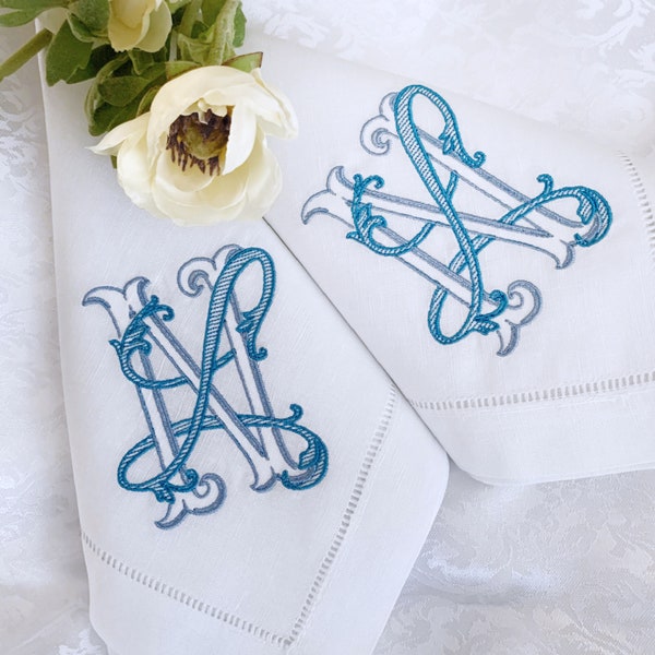 Monogrammed Linen Napkins - Etsy