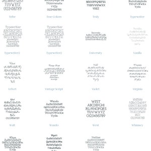 Lettering Fonts Selections for Display Only - Etsy