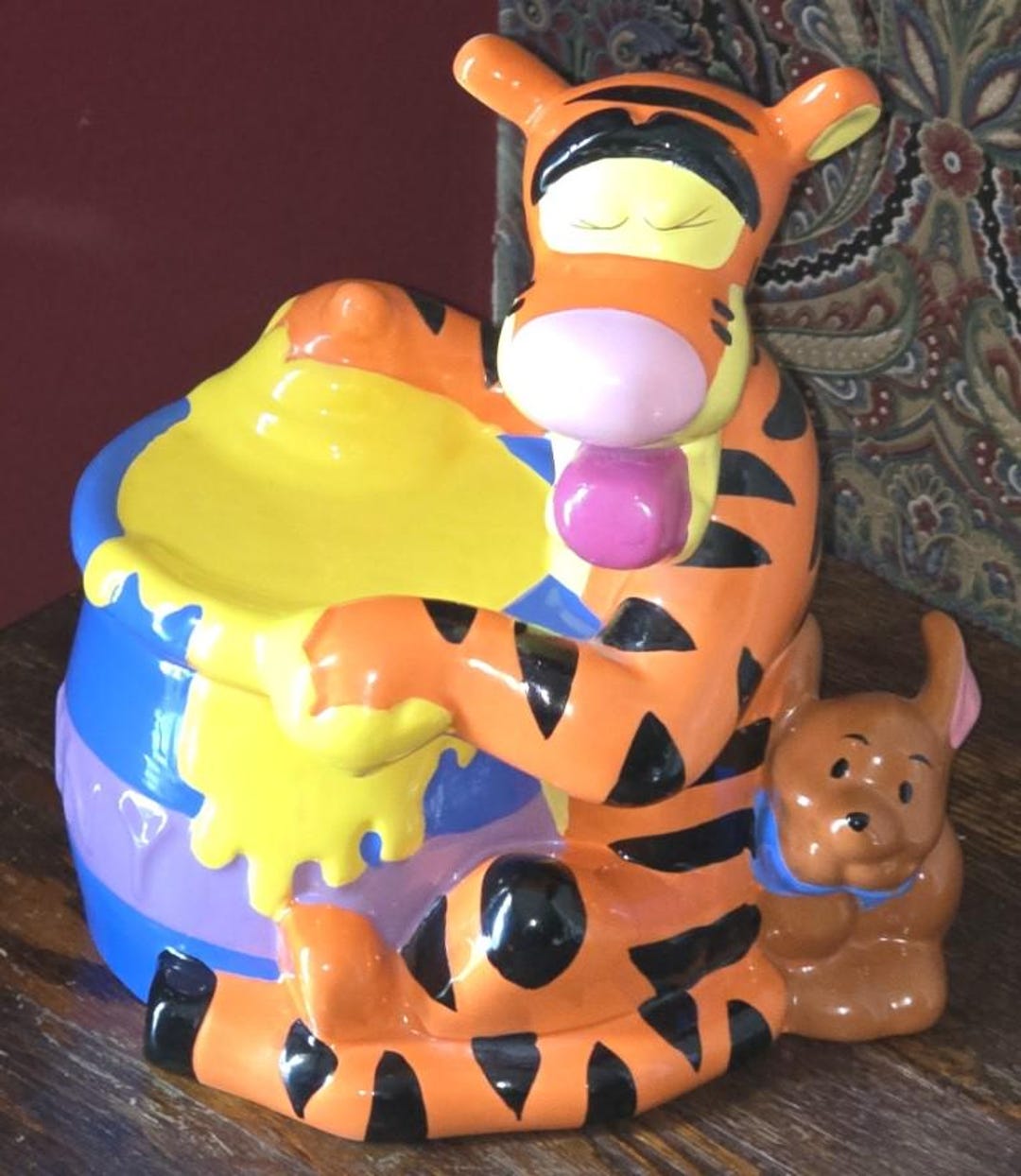 Vintage Retro Rare Tigger & Roo Cookie Jar - Disney Collectible- Disney ...