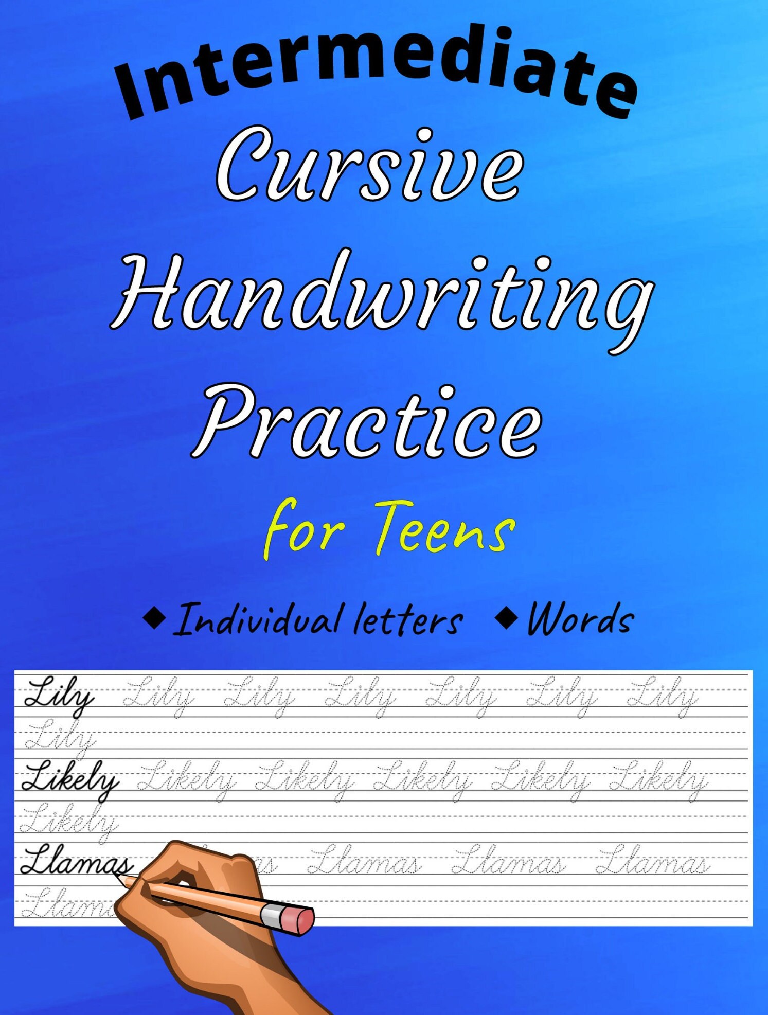 Intermediate Cursive Handwriting Practice Workbook - Etsy