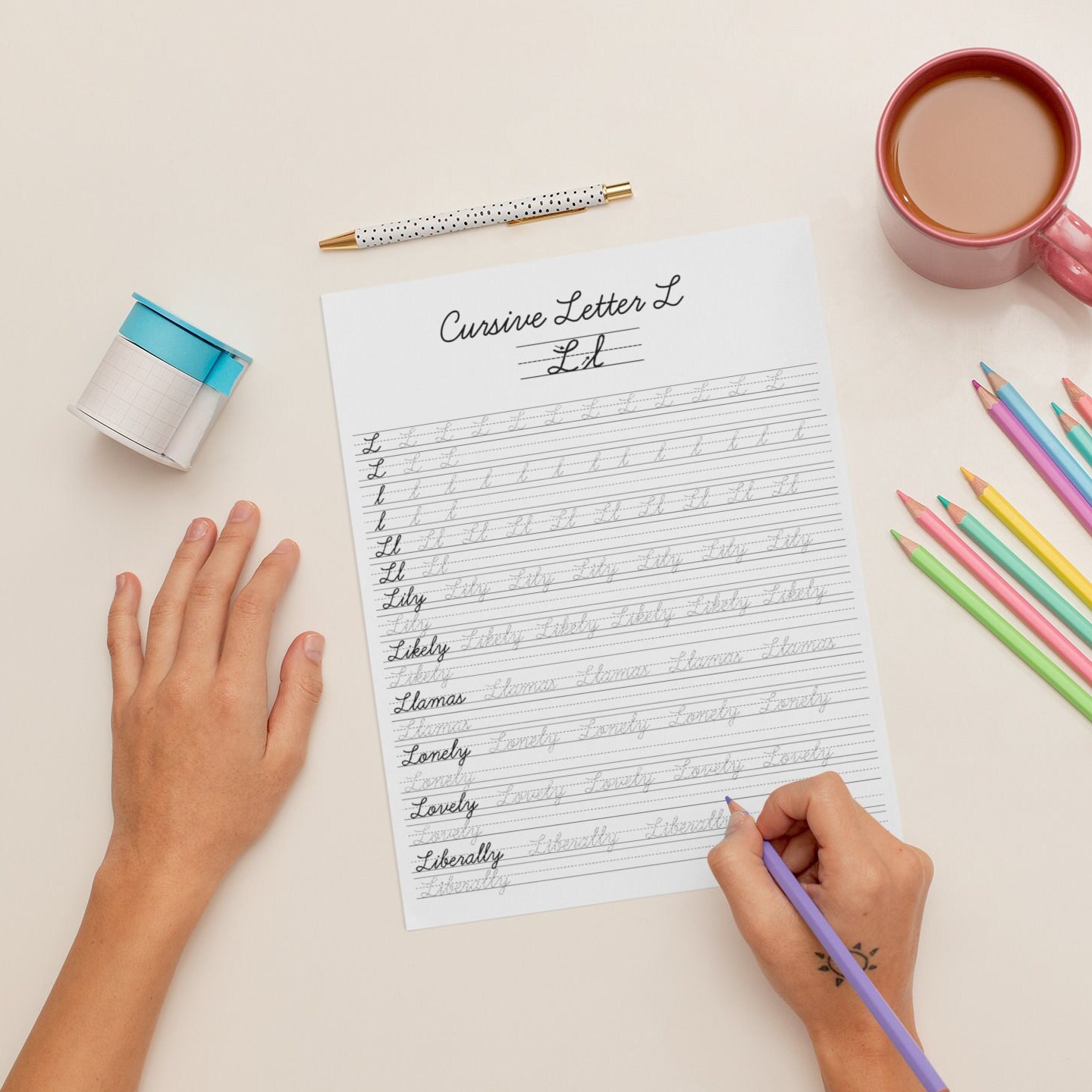 Intermediate Cursive Handwriting Practice Workbook - Etsy