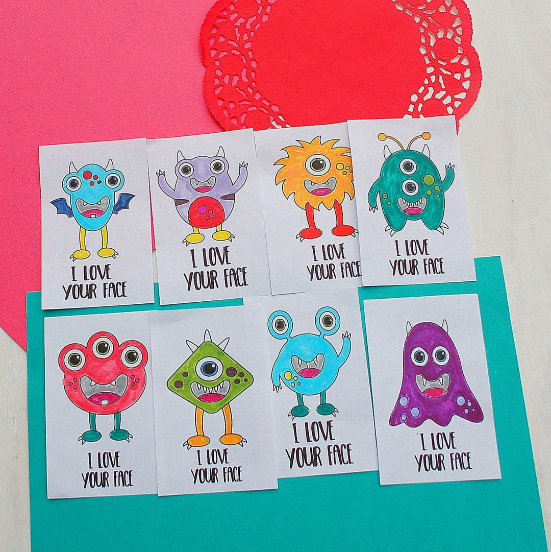 Printable Lunch Box Notes - Silly Monsters/ Back to School / Kids Cards ...
